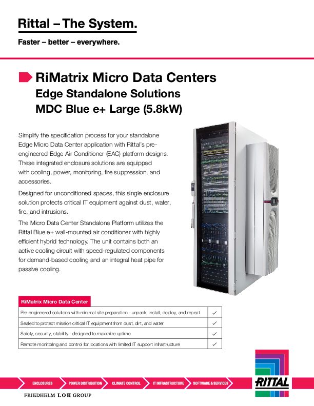 Document Center - PDF Product Brochures & Downloads | Rittal